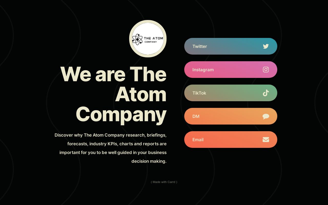 The Atom Company: Research l Reports l Charts l Forecasts l Briefings l KPIs